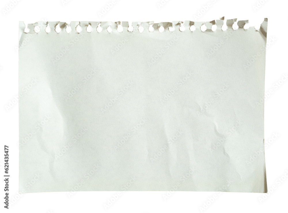 Notebook paper pulled out from a ring notebook Stock Photo | Adobe Stock