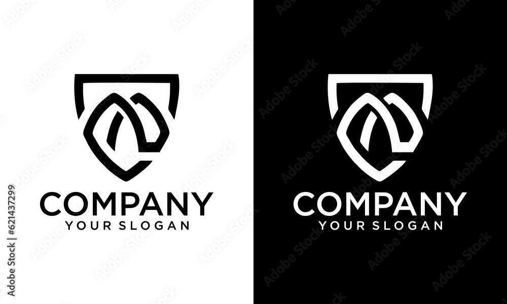 bridge shield logo design vector template. simple and clean ...