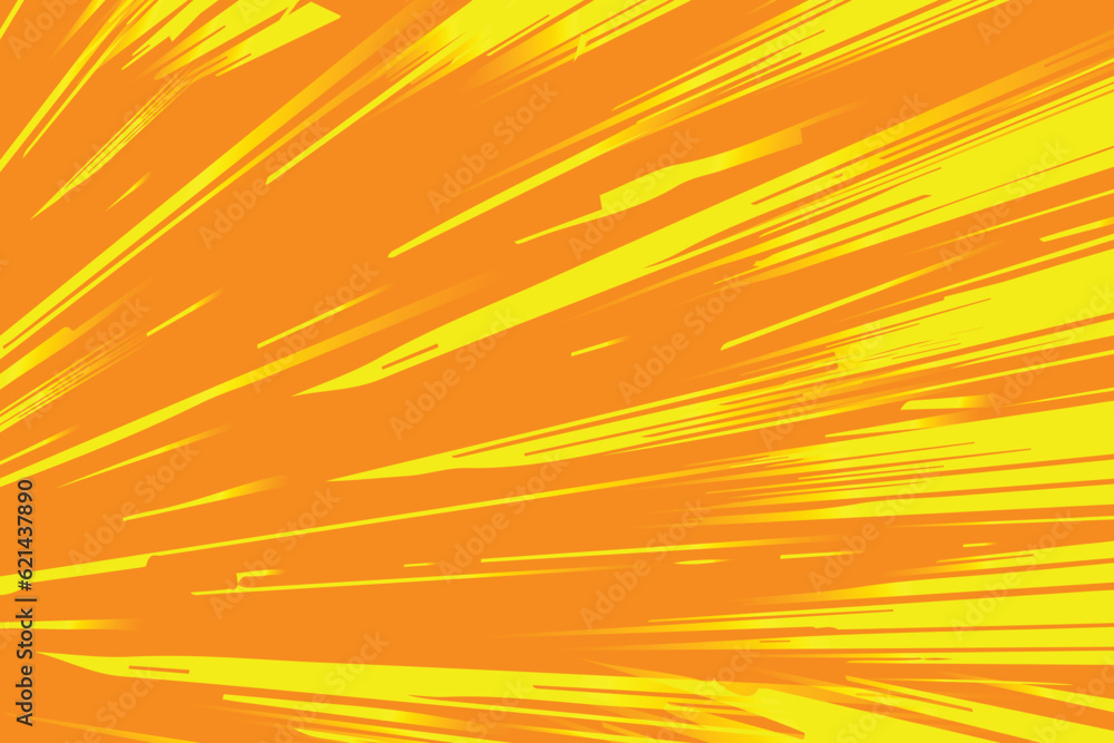 speed orange yellow light lines isolated on background stripe and ...