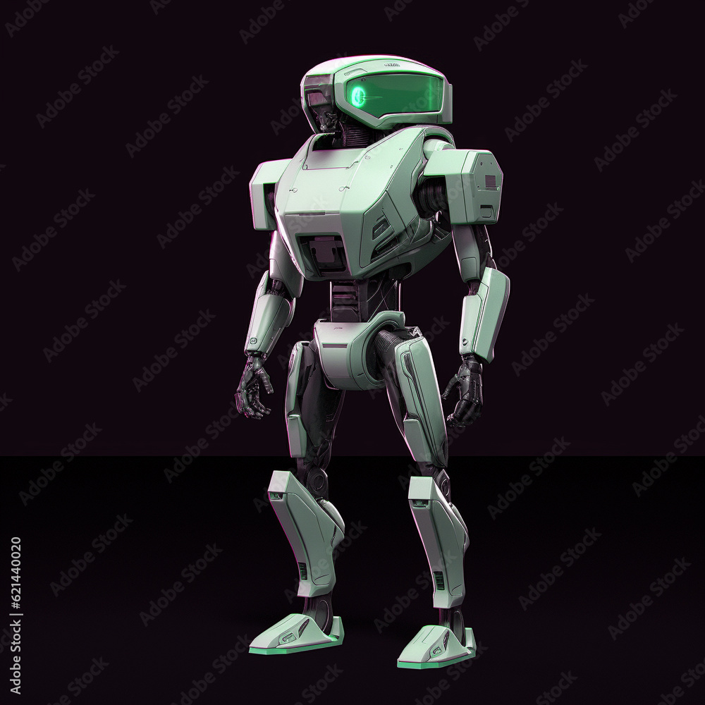 Isolated Mini Droid Robot Character Robotic Assistance Technology ...