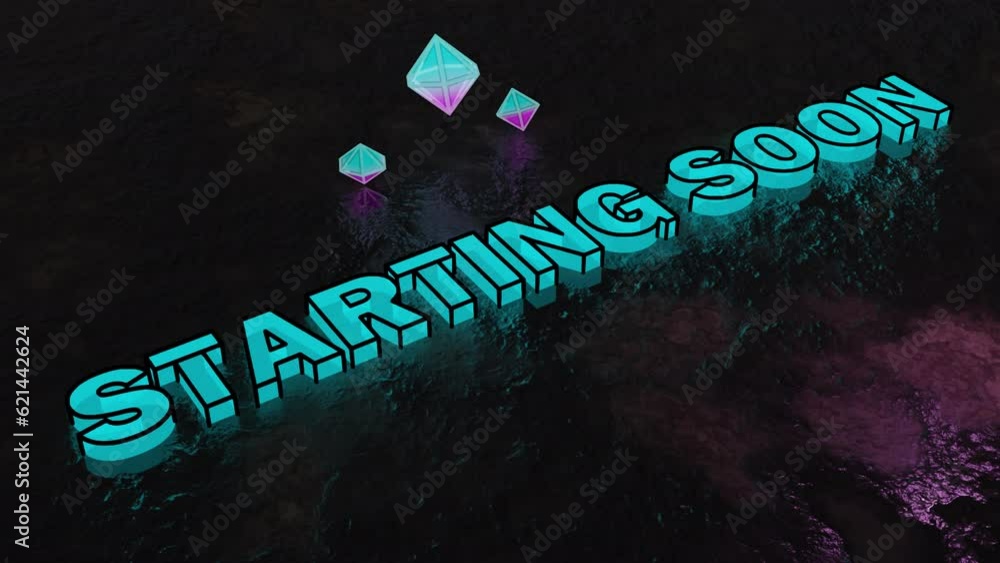 Livestream Gaming Starting Soon Screen, Text Animation, loading screen ...