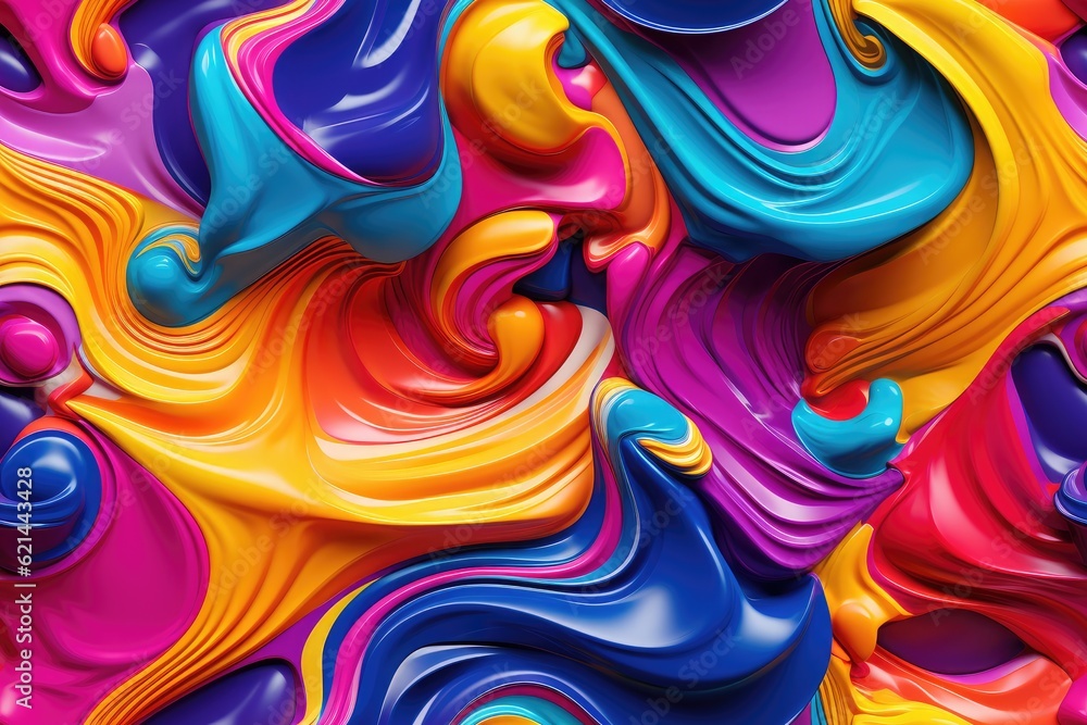 Color Paint Swirls Thick Seamless Texture Pattern Tiled Repeatable ...