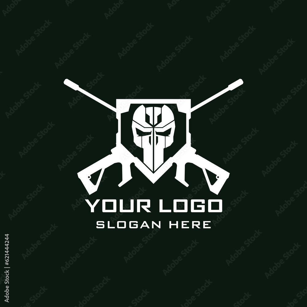 Military Skull Logo. Skull Tactical military armory squadrone team in ...