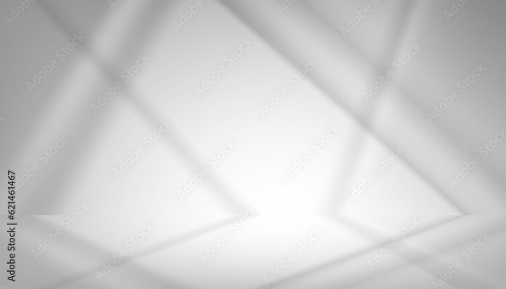 Shadows lines and light from window effect on wall background. Sunny ...