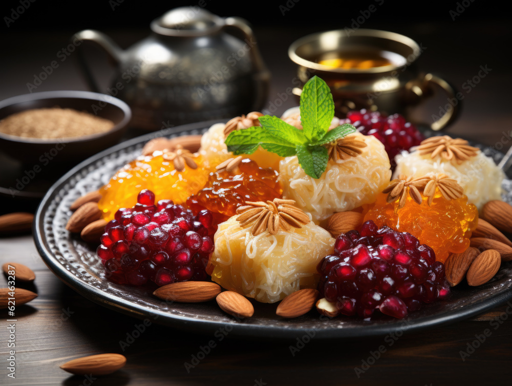 Celebrate the spirit of Ramadan with this top view of mouthwatering ...