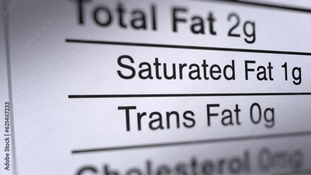 Animated Nutrition Facts Label with a Focus on Low Sodium Concept ...