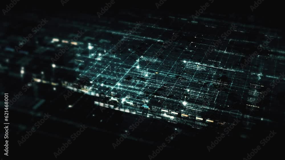 Advanced data matrix simulation UI with cutting-edge digital ...