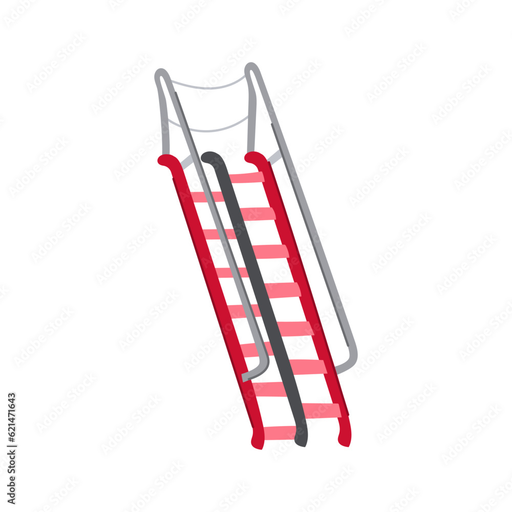 staircase step ladder cartoon. man high, stairway safety, career ...