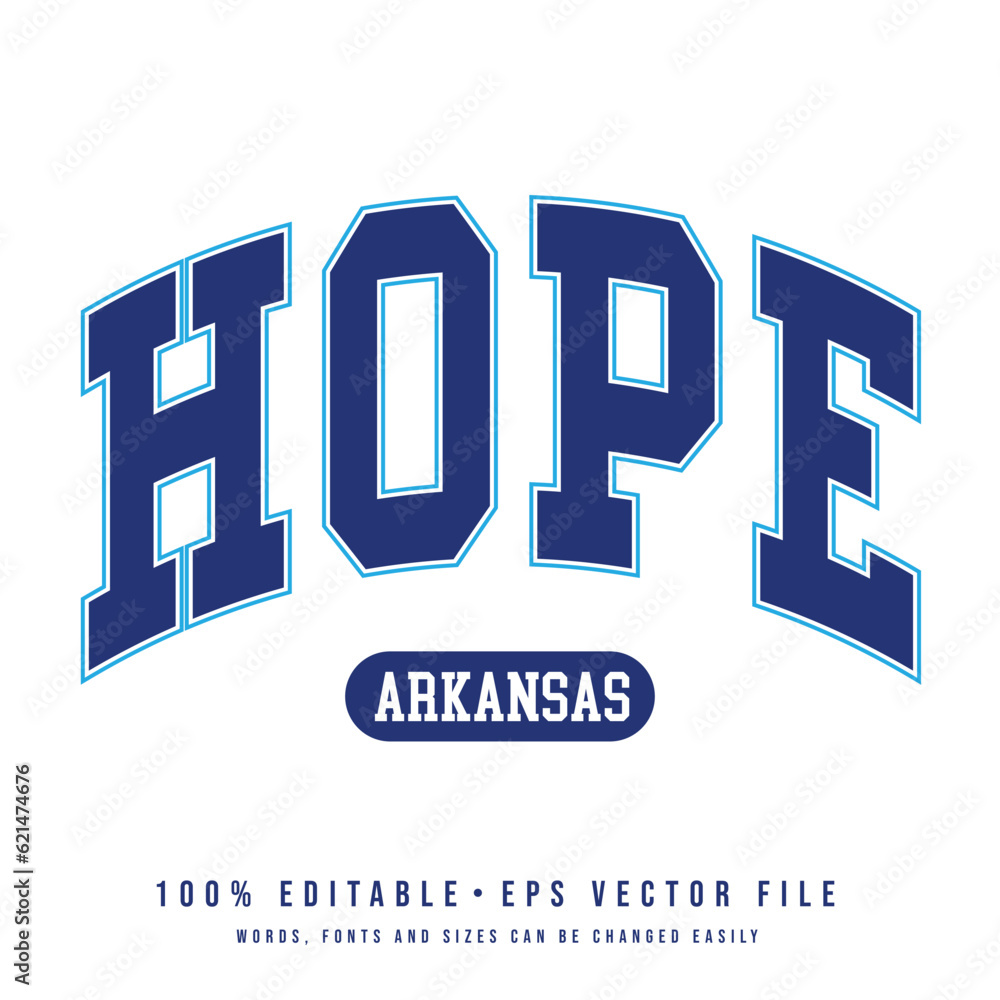 Hope text effect vector. Editable college t-shirt design printable text ...