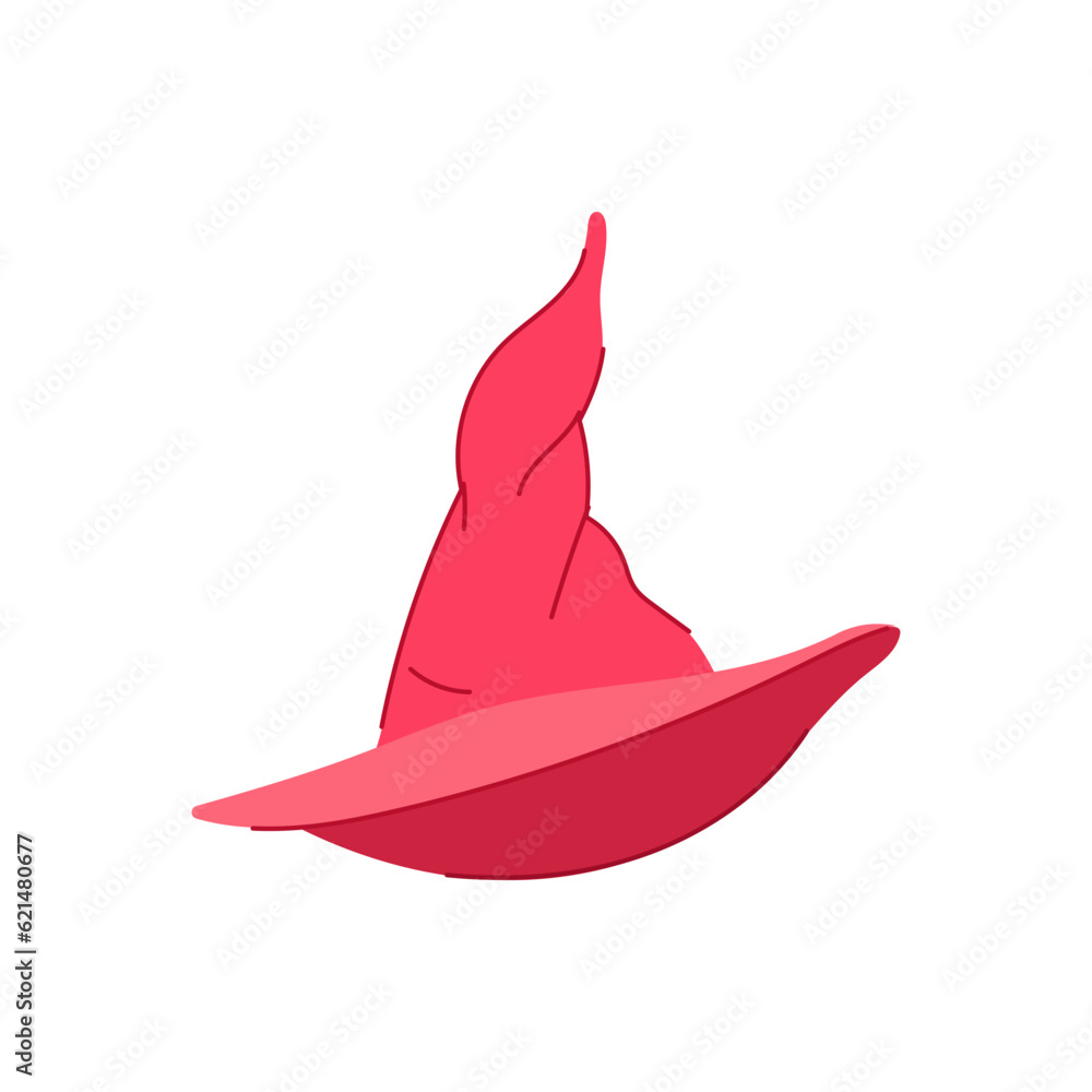 cap wizard hat cartoon. magician fantasy, object sorcery, black warlock ...