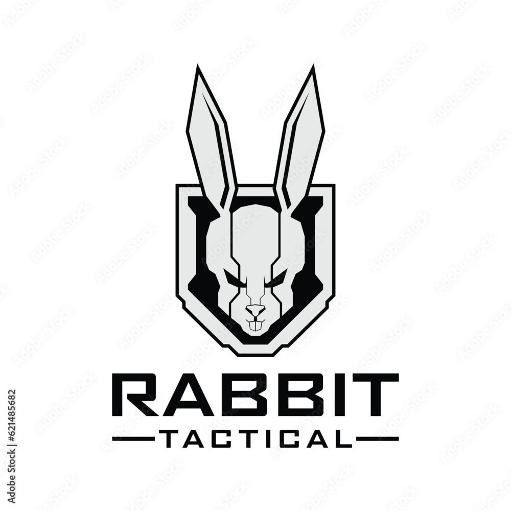 Rabbit logo. Rabbit tactical logo design Stock Vector | Adobe Stock
