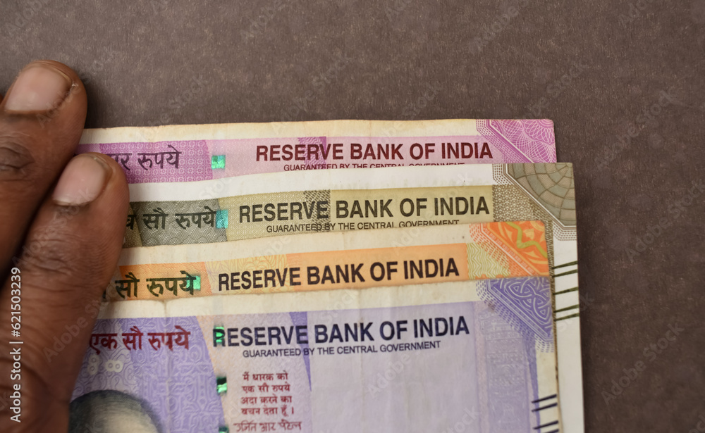 Selective Focus shot of a Indian Currency Notes of various ...