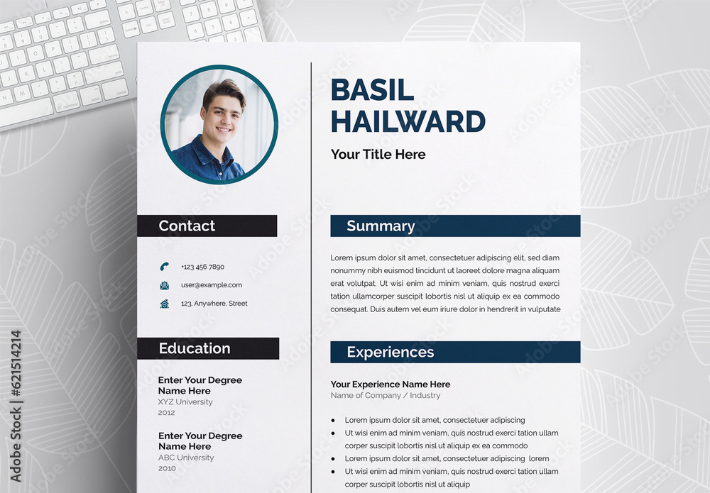 Curriculum Vitae Stock Template | Adobe Stock