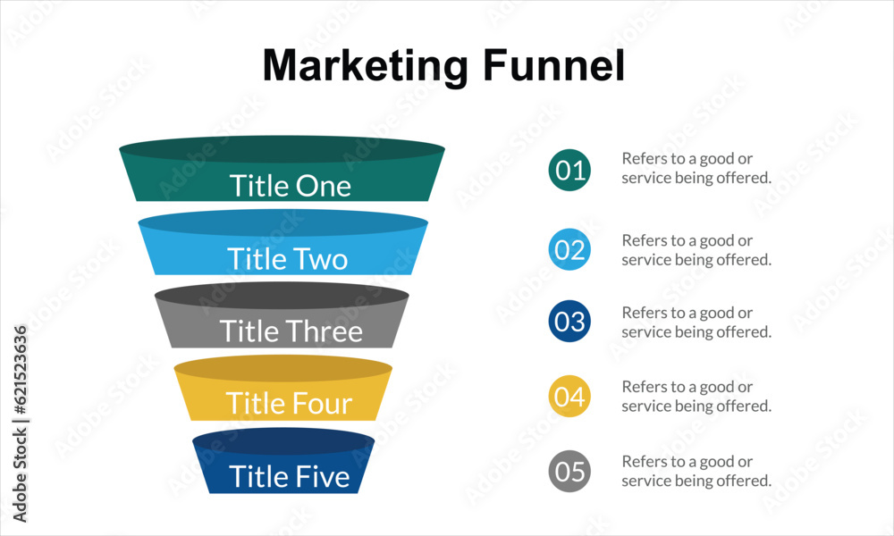 Marketing funnel infographic template design for business presentation ...