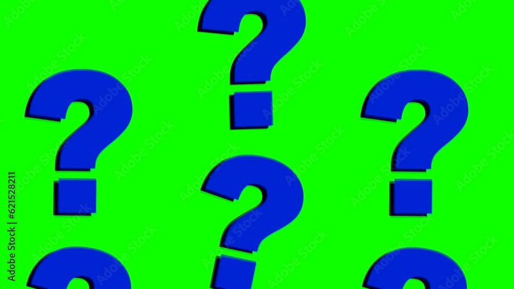Vector animation of multiple blue question marks falling down on screen ... Vector animation of multiple blue question marks falling down on screen ...