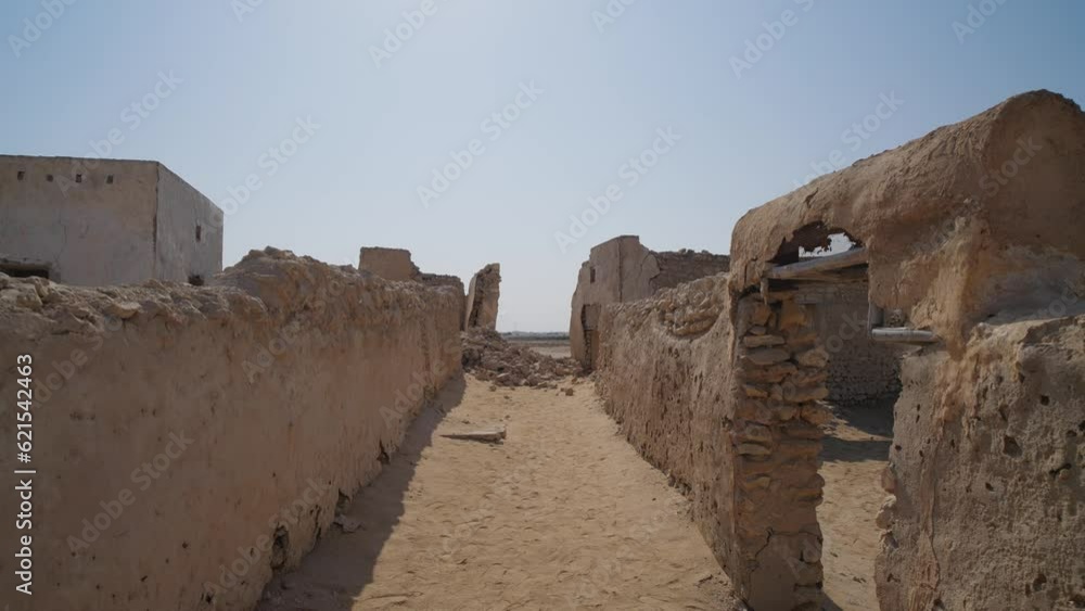 ruins, destroyed, Qatar, village, ruins, Al-jumail, Middle east, Arab ...