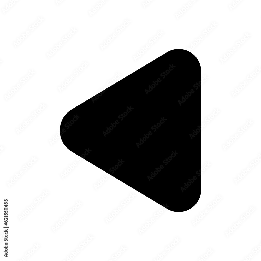 Editable vector left triangle arrow icon. Black, transparent white ...