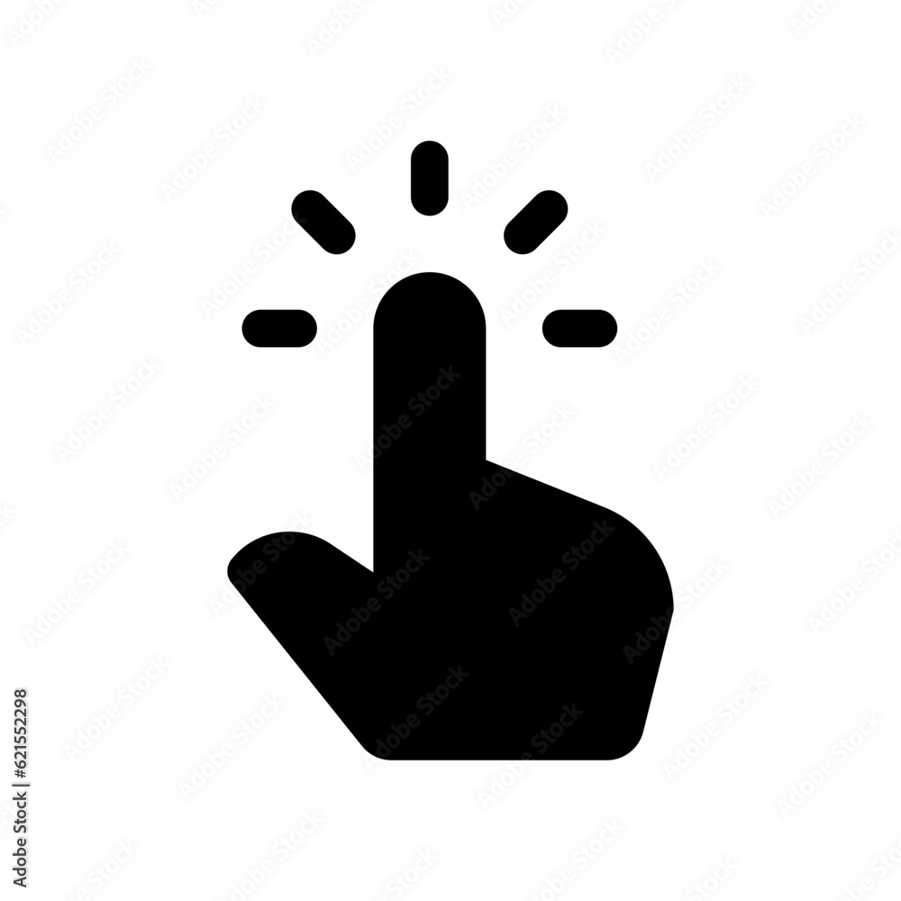 Editable one finger tap vector icon. Part of a big icon set family ...