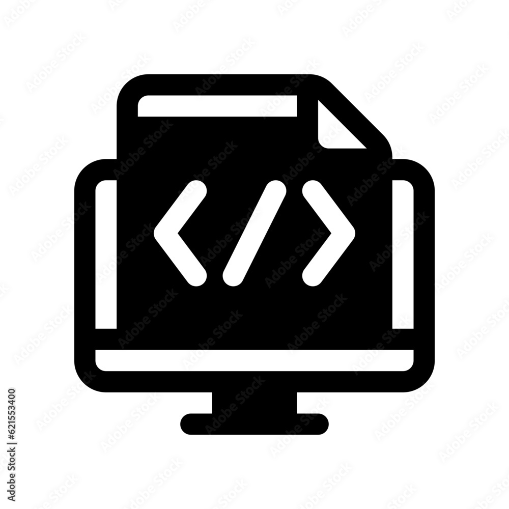 Editable html, code, programming, website vector icon. Part of a big ...