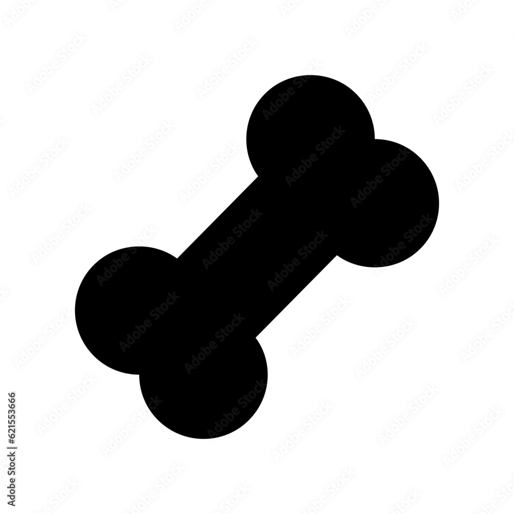 Editable dog chewing bone vector icon. Veterinary, animal, pet care ...