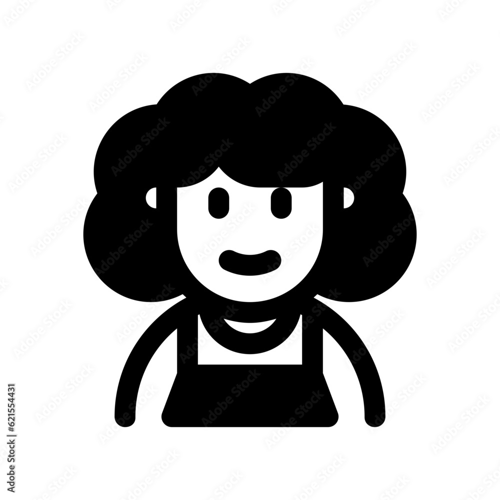 Editable middle aged woman avatar vector icon. User, profile, identity ...