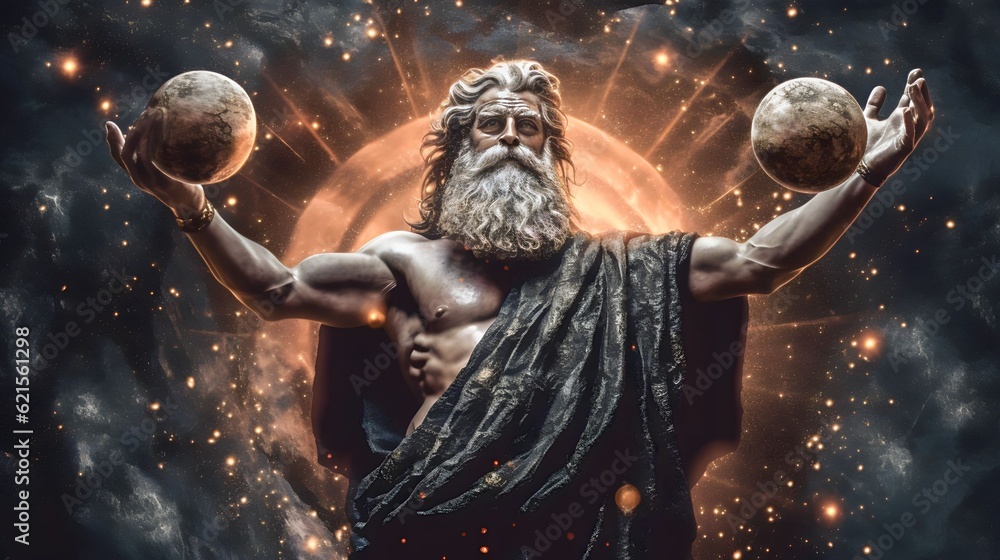 the primordial darkness embodying a greek god, erebus wearing ancient ...