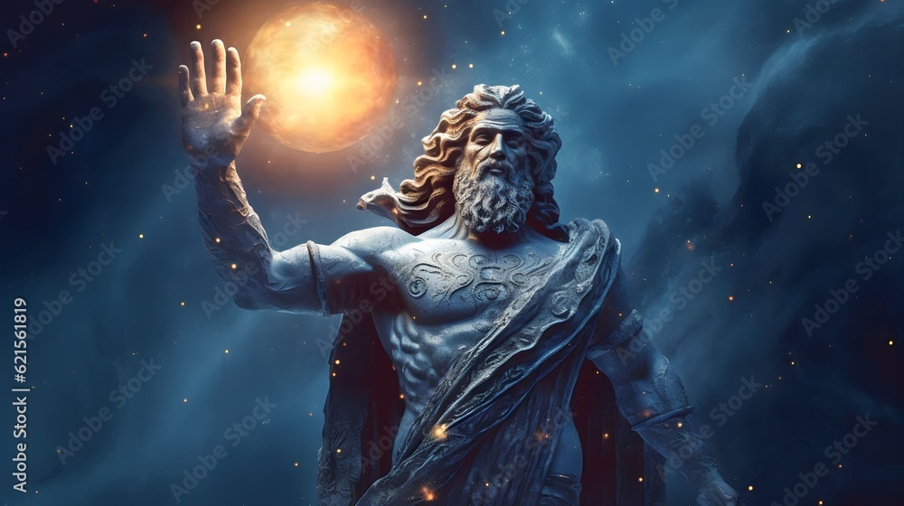 the primordial darkness embodying a greek god, erebus wearing ancient ...