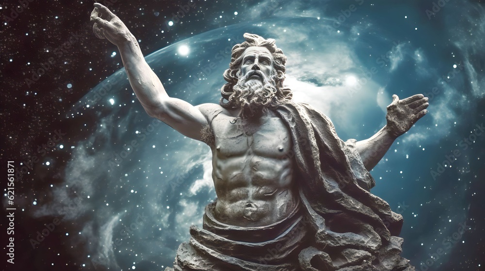 the primordial darkness embodying a greek god, erebus wearing ancient ...