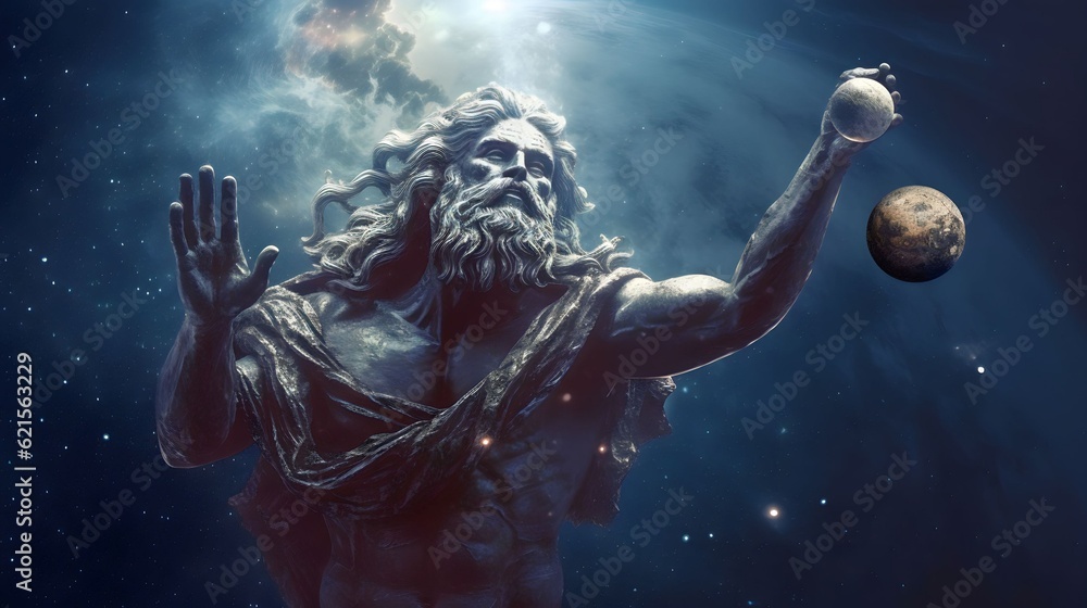 the primordial darkness embodying a greek god, erebus wearing ancient ...