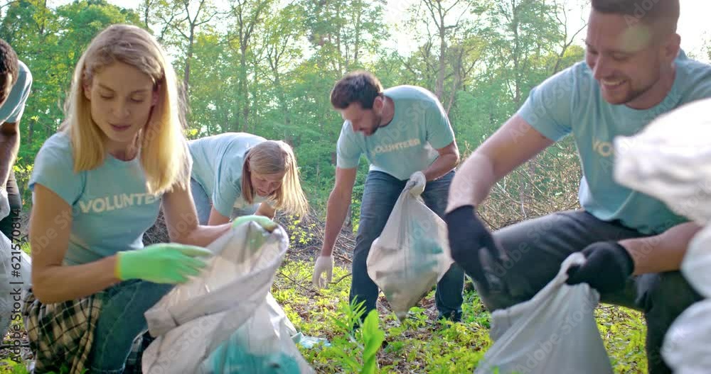 Collaboration, charity and recycling with people in forest for ...
