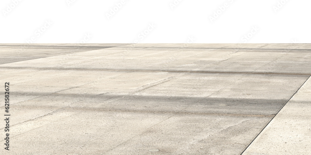 3d illustration of concrete floor isolated on transparent background ...