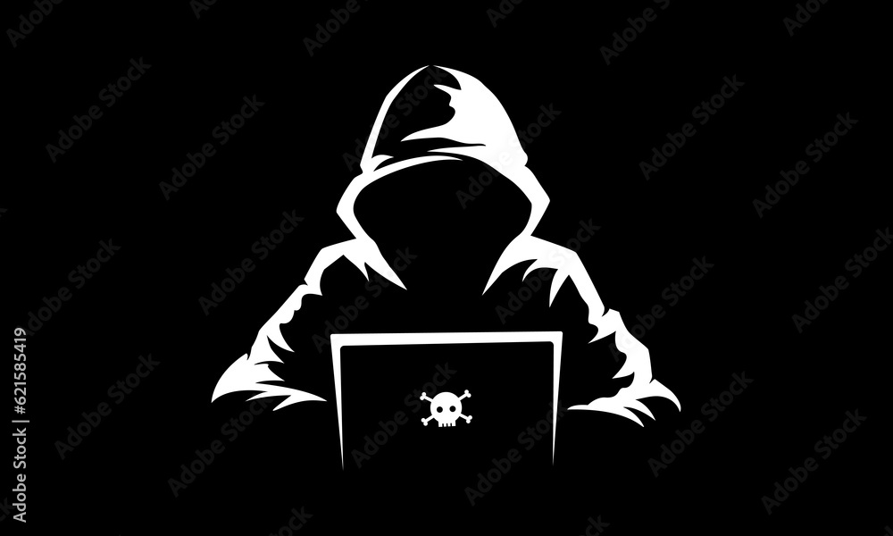 Hacker logo design. A mysterious and dangerous hacker. Vector ... Hacker logo design. A mysterious and dangerous hacker. Vector ...