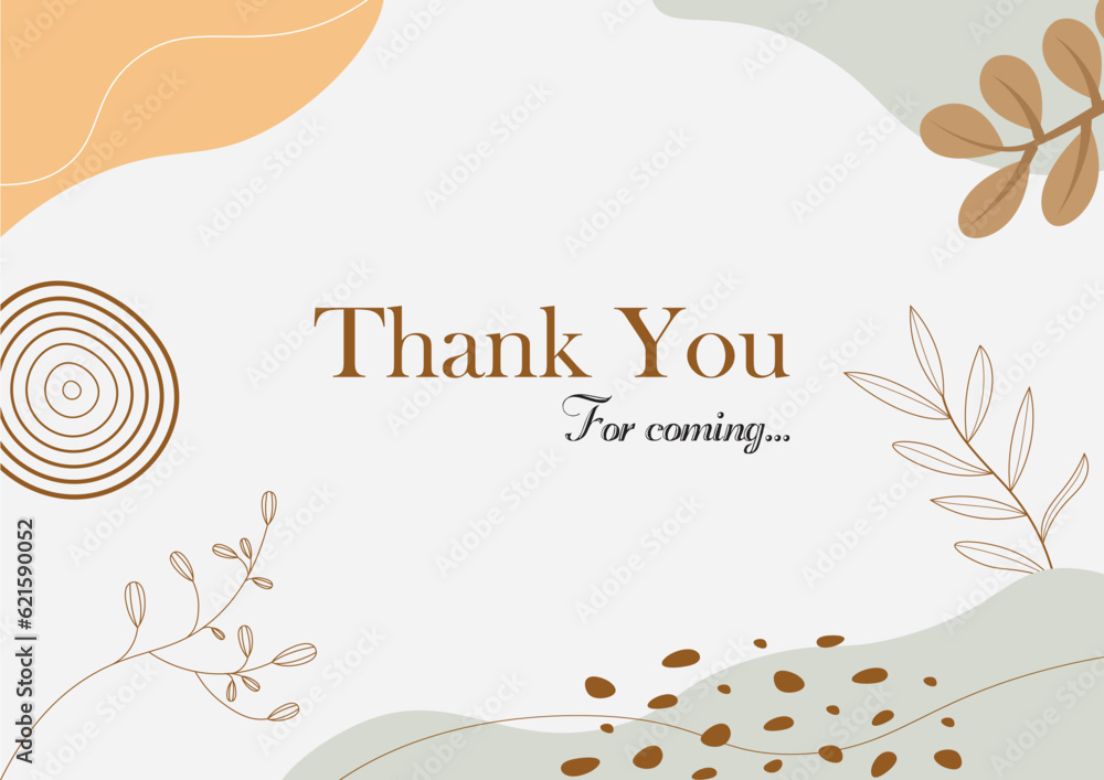 Thank You Greetings Card Template Design Stock Vector | Adobe Stock