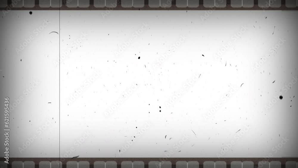 Vintage looping film strip background. 4K reel clutter old tv grain ...