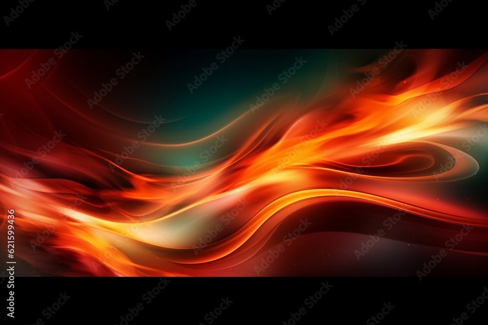 Abstract Ultra Wide Fire Background Stock Illustration | Adobe Stock
