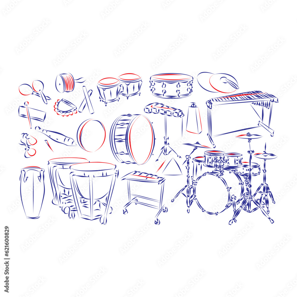 Percussion Instruments Drawing