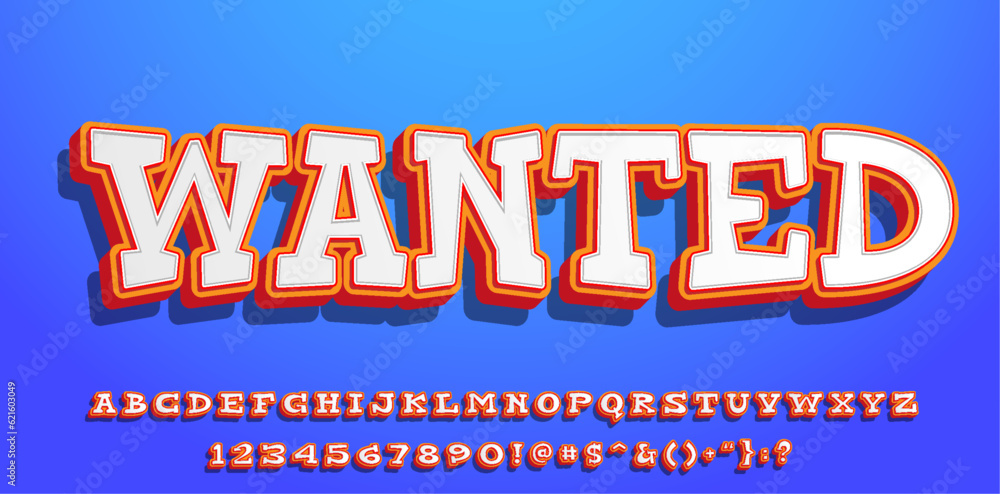 Wild West vector font of Western alphabet letters, numbers type. Texas ...