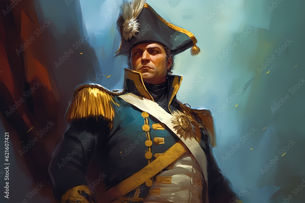 Napoleon Bonaparte French Emperor Portrait. Famous person. Stock ...