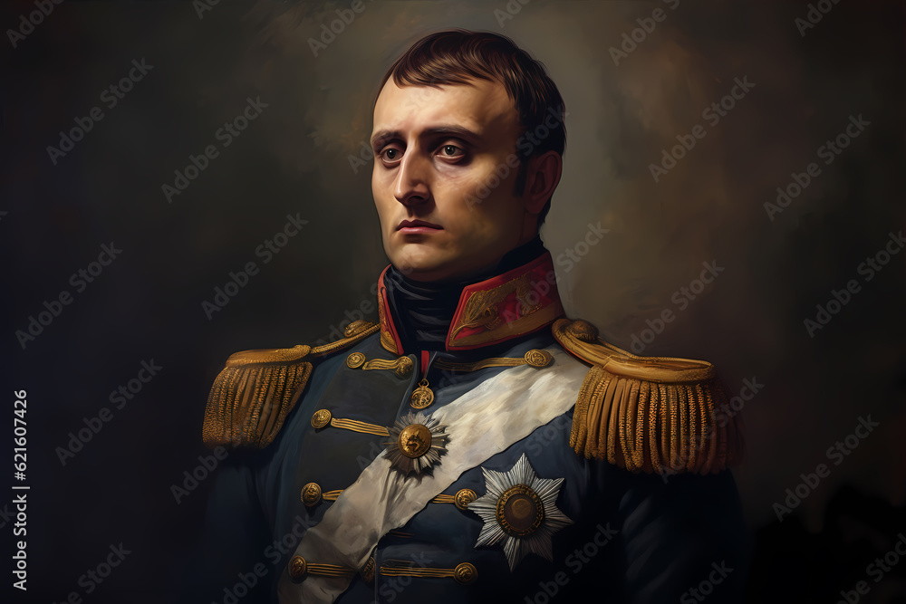 Napoleon Bonaparte French Emperor Portrait. Famous person. Stock ...