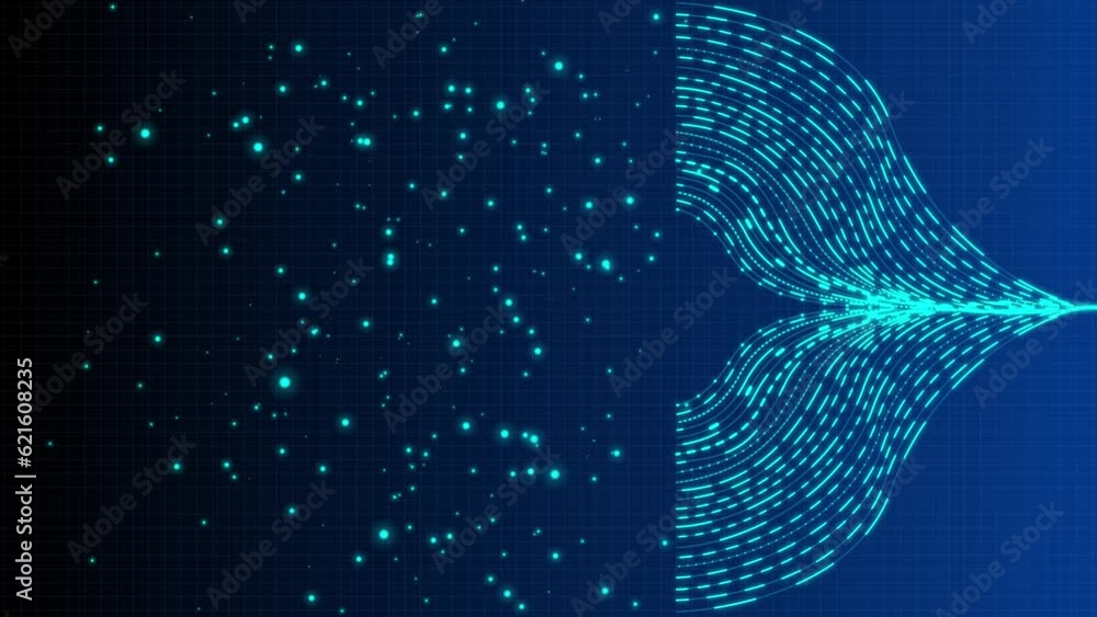 Colorful Illustrative 3D Animation of Neural Network. Concept: Deep ...