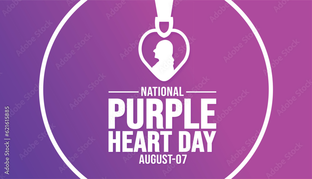 national Purple Heart Day background template. Holiday concept ...