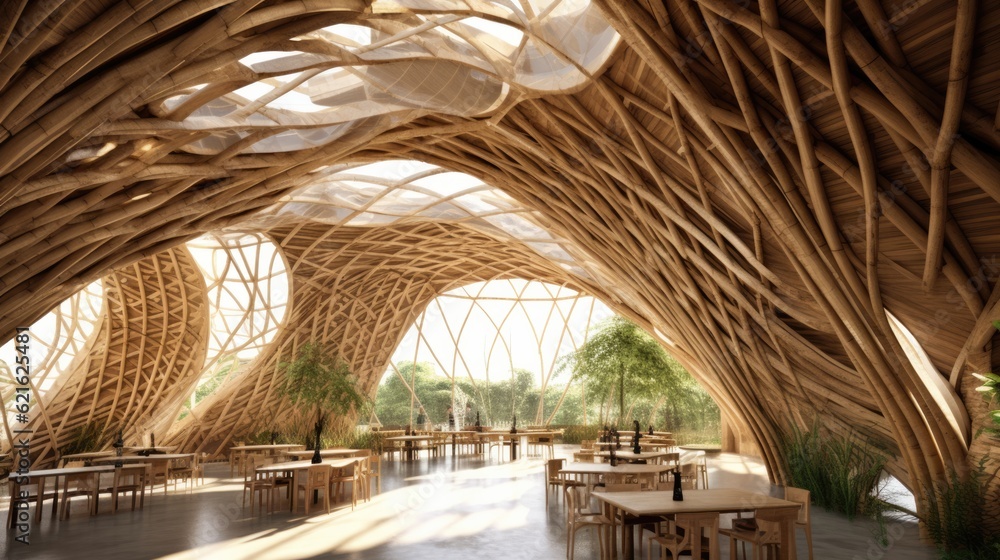 Modern Restaurant Background. Contemporary Interior Design. Generative ...