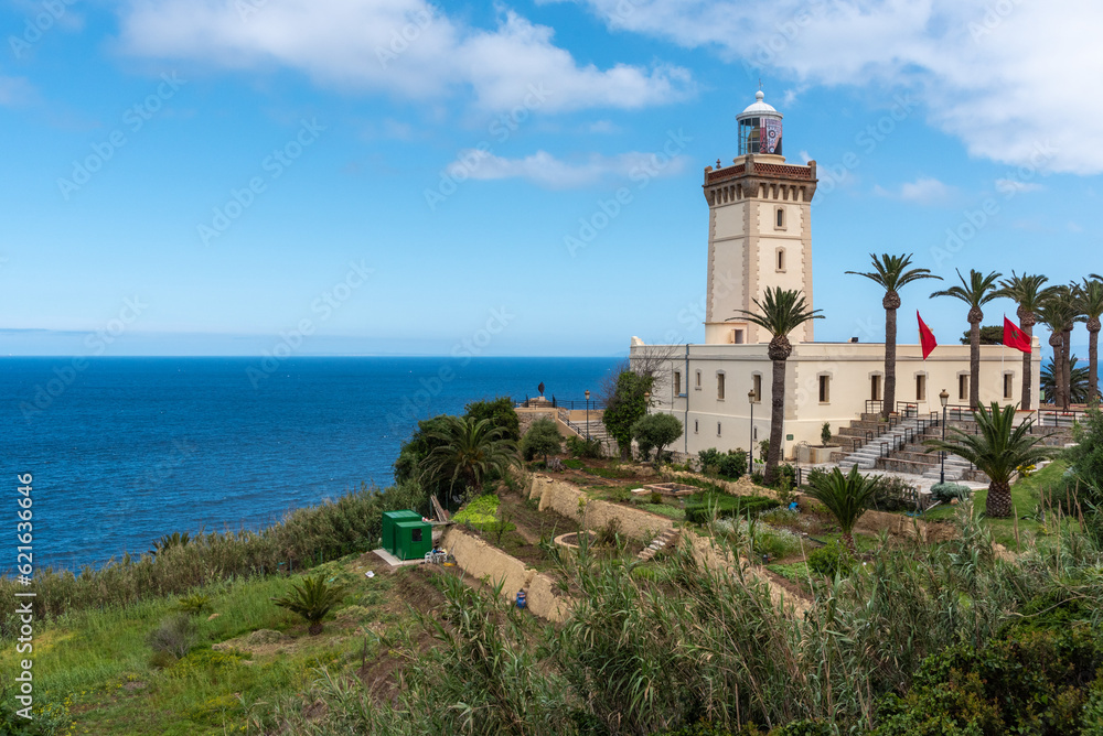 Scenic lighthouse at Cap Spartel near Tangier Stock Photo | Adobe Stock