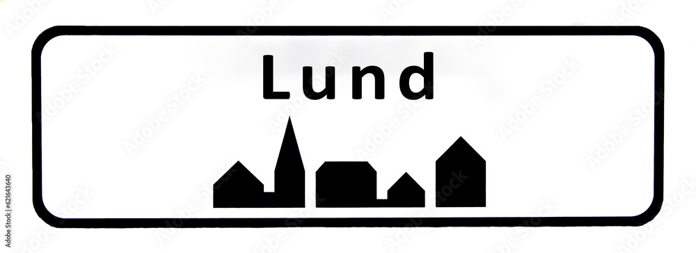 City sign of Lund - Lund Byskilt Stock Illustration | Adobe Stock