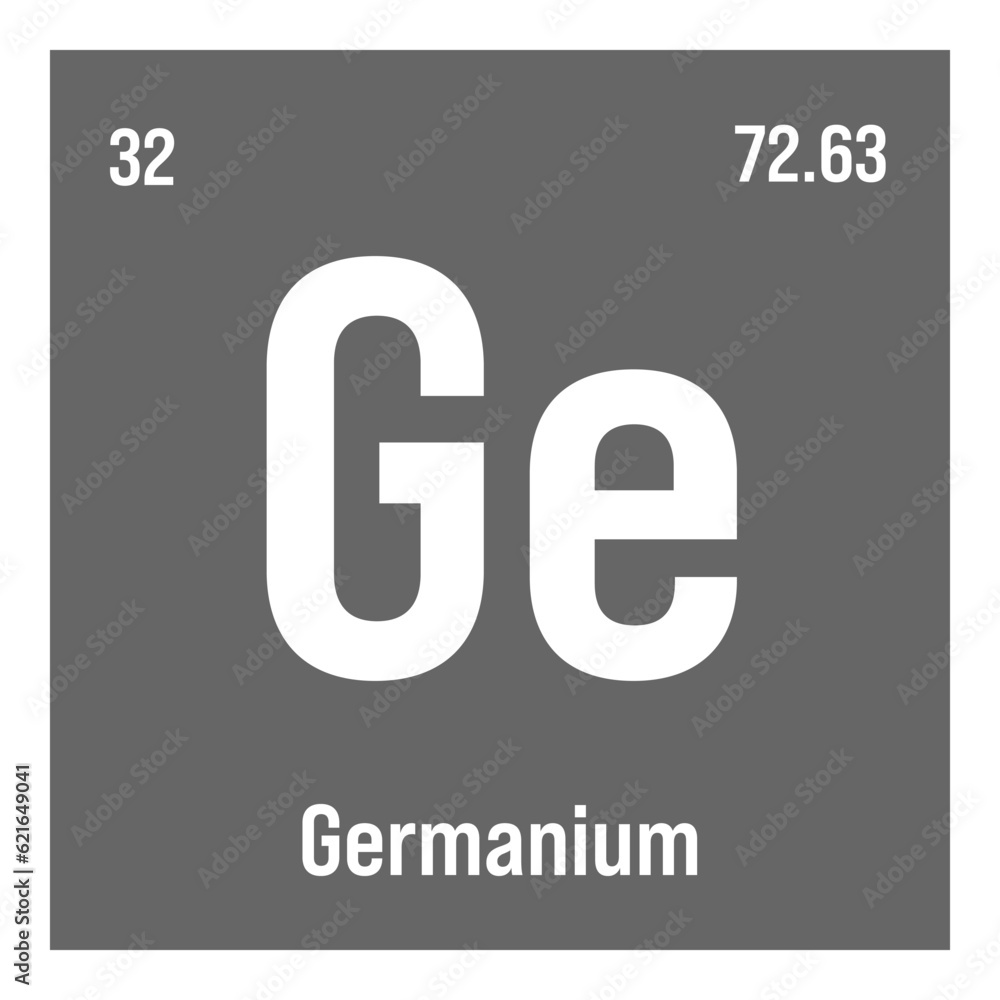 Gadolinium, Gd, periodic table element with name, symbol, atomic number ...
