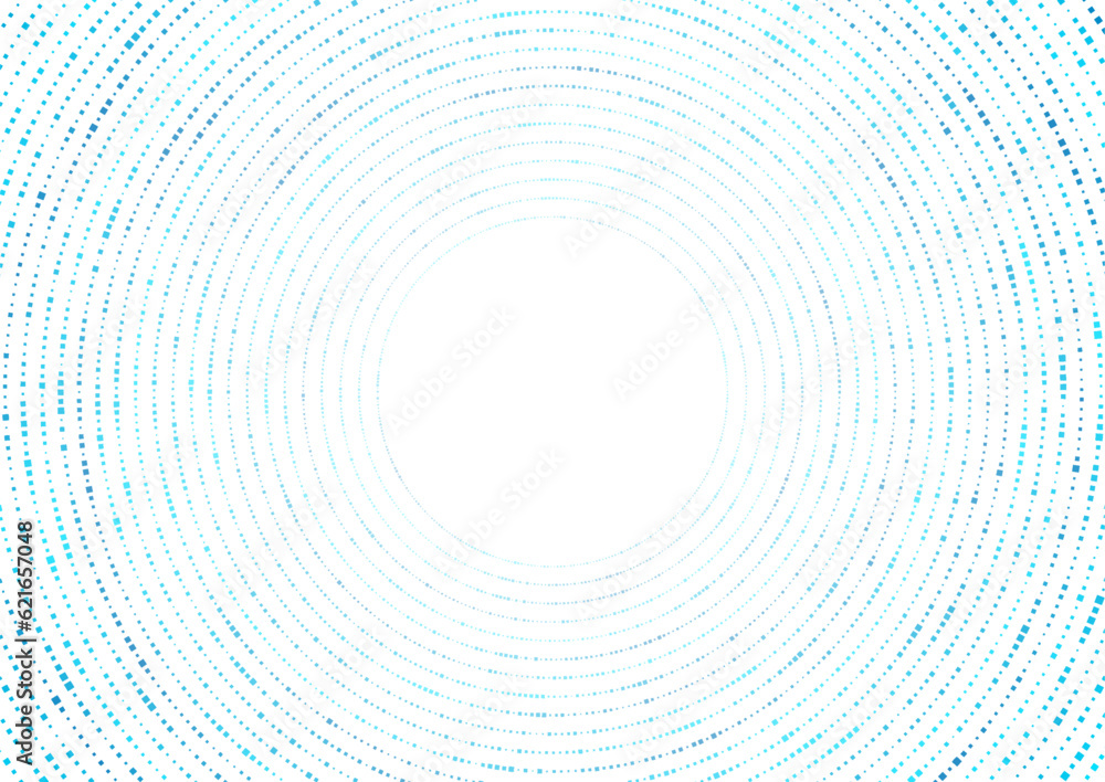 Bright blue small square dots abstract circular background. Vector ...