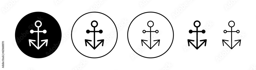 Anchor icon set for web and mobile app. Anchor sign and symbol. Anchor ...