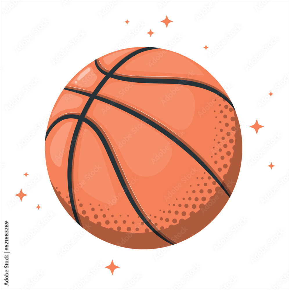 3D Realistic Vector Basketball Isolated On White Background. basketball ...