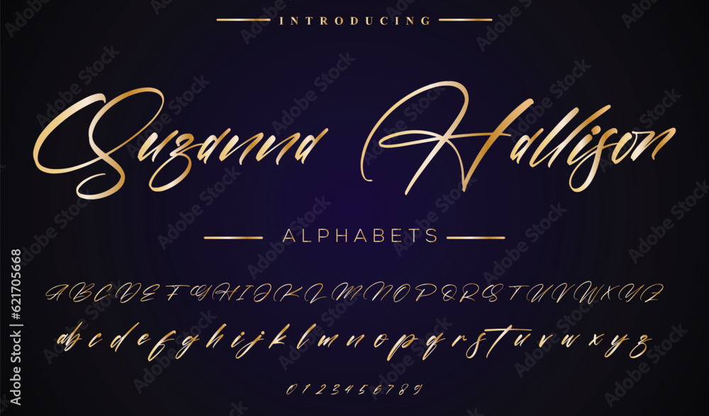 signature font alphabet vector illustration isolated Background Stock ...