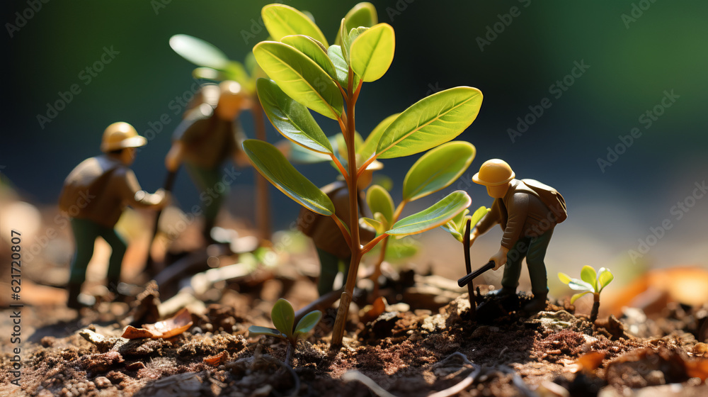 Foto de Roots of Resilience: Miniature Figures Engage in Sustainable ...
